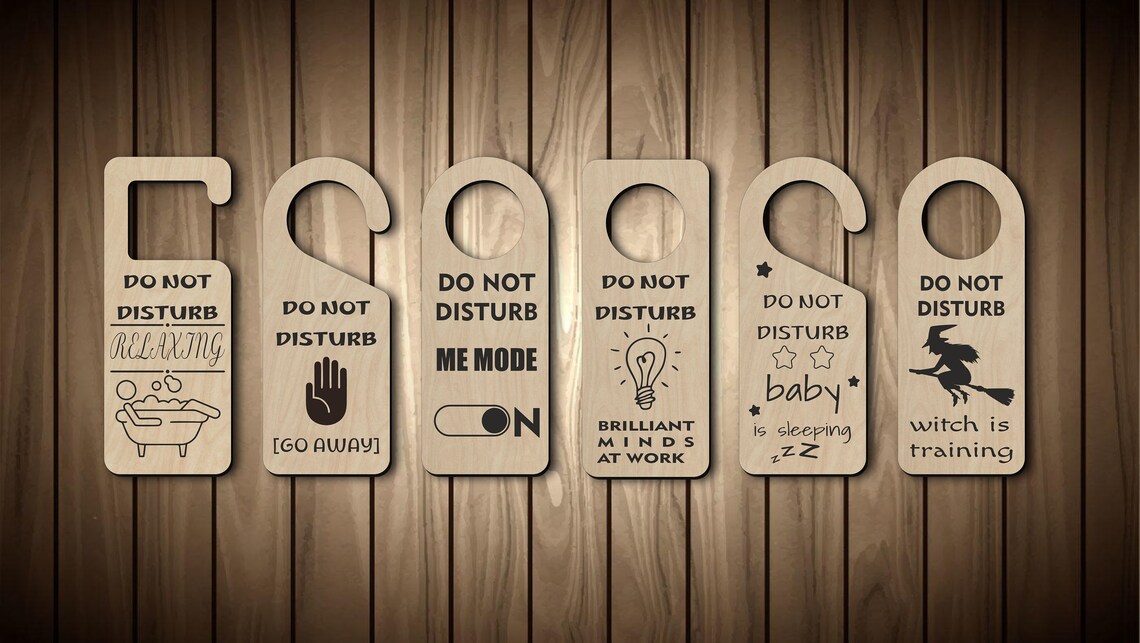 Door Knob Hanger Laser Cut SVG Bundle | Door Knob Design | Funny Sayings - Etsy