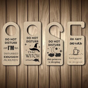 Door Knob Hanger Laser Cut SVG Bundle | Door Knob Design | Funny ...