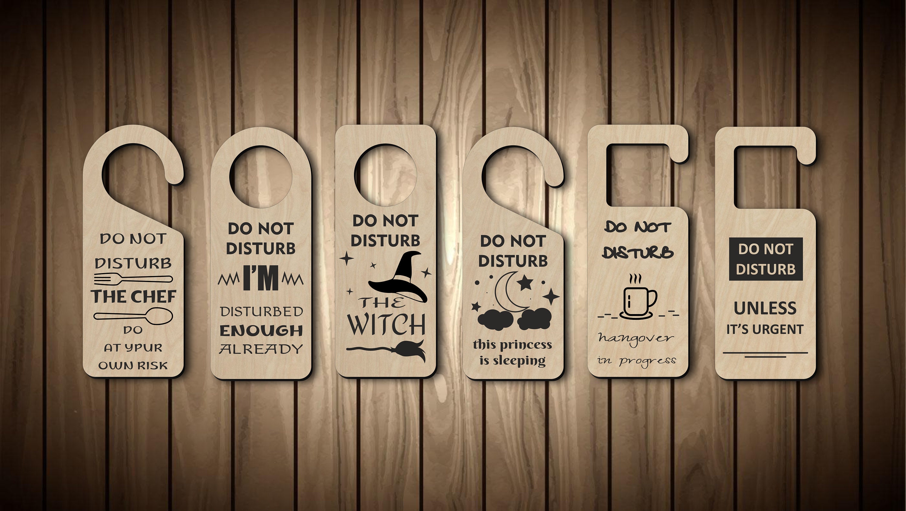 Door Knob Hanger Laser Cut SVG Bundle | Door Knob Design | Funny ...