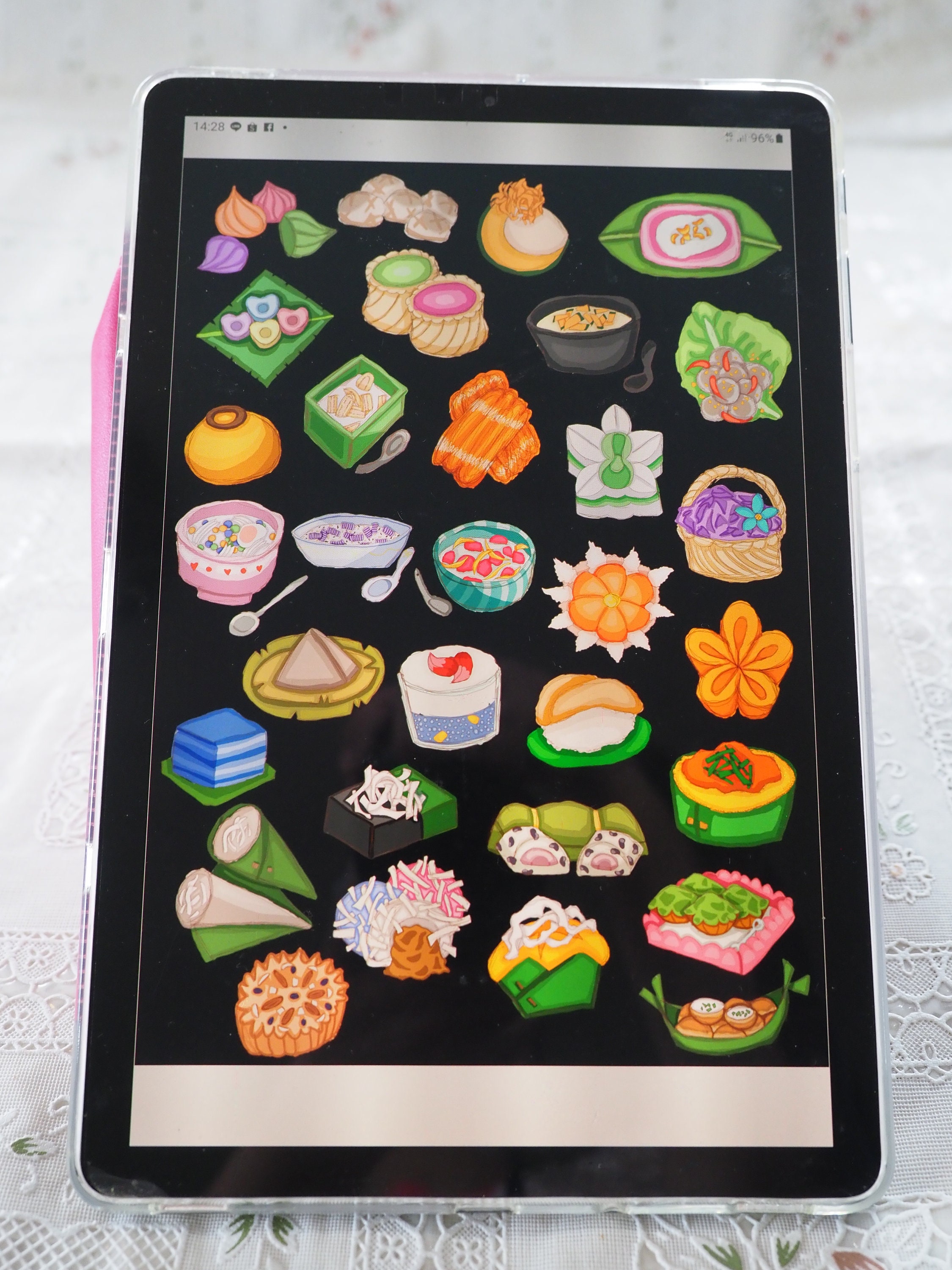 29 Thai Sweets Digital Stickers. Thai Desserts Downloadable - Etsy