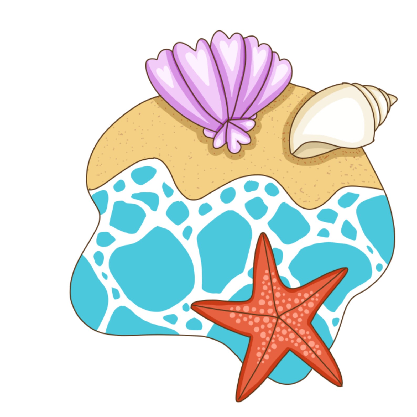 Summer Beach Clipart: 16 PNG & SVG Tropical Stickers (commercial Use ...