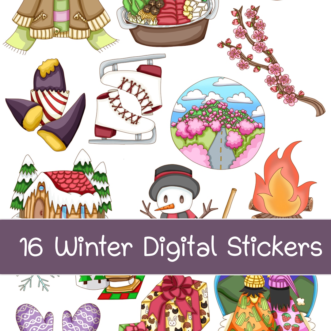16 Winter Digital Downloadable of PNG and SVG File. Commercial Use is ...