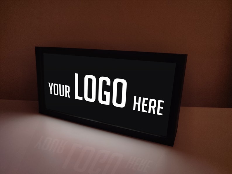 Custom Backlit Logo Sign, Personalized Led Business Sign, Desk Lighting ...