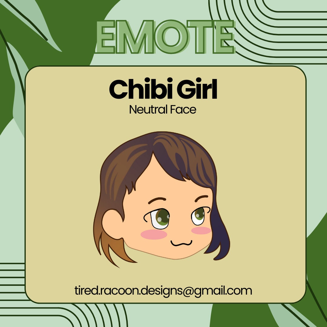 Fem Chibi Emote - Neutral - Etsy
