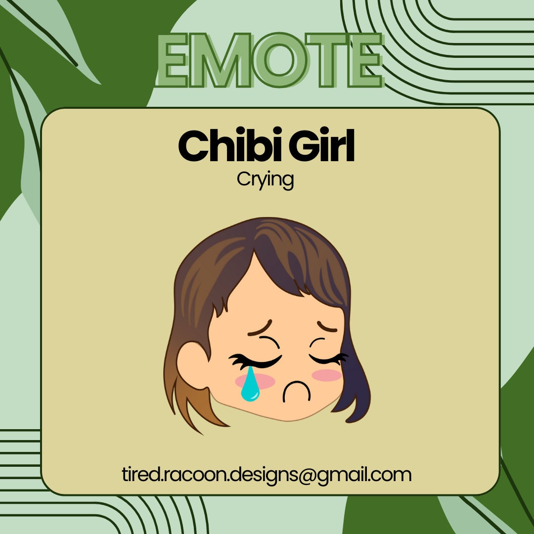 Fem Chibi Emote - Sad - Etsy