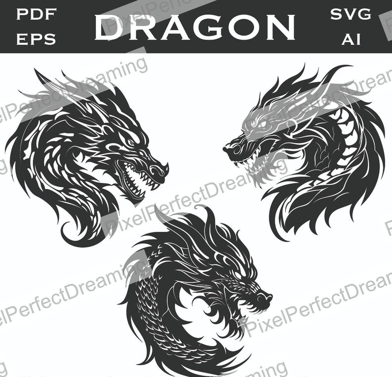 DRAGON, Chinese New Year 2024 Clipart SVG, Pdf, AI, Eps, Digital ...
