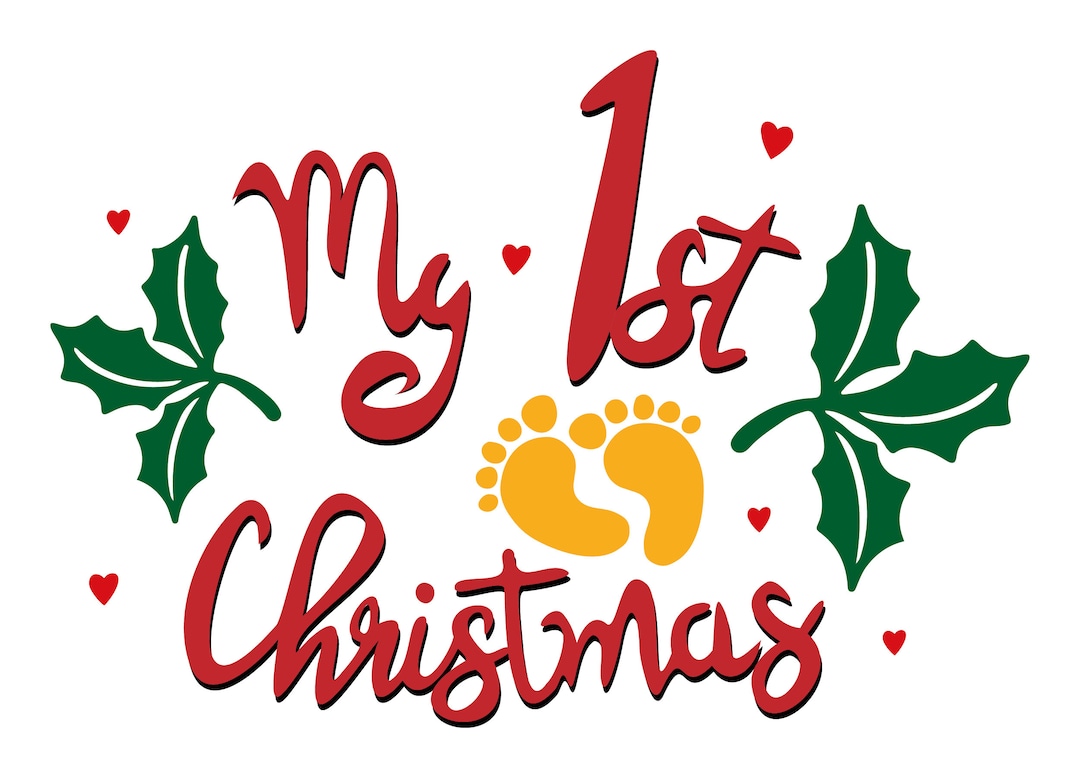 Baby's First CHRISTMAS Clipart SVG, Pdf, AI, Eps, Digital Download, Cut ...