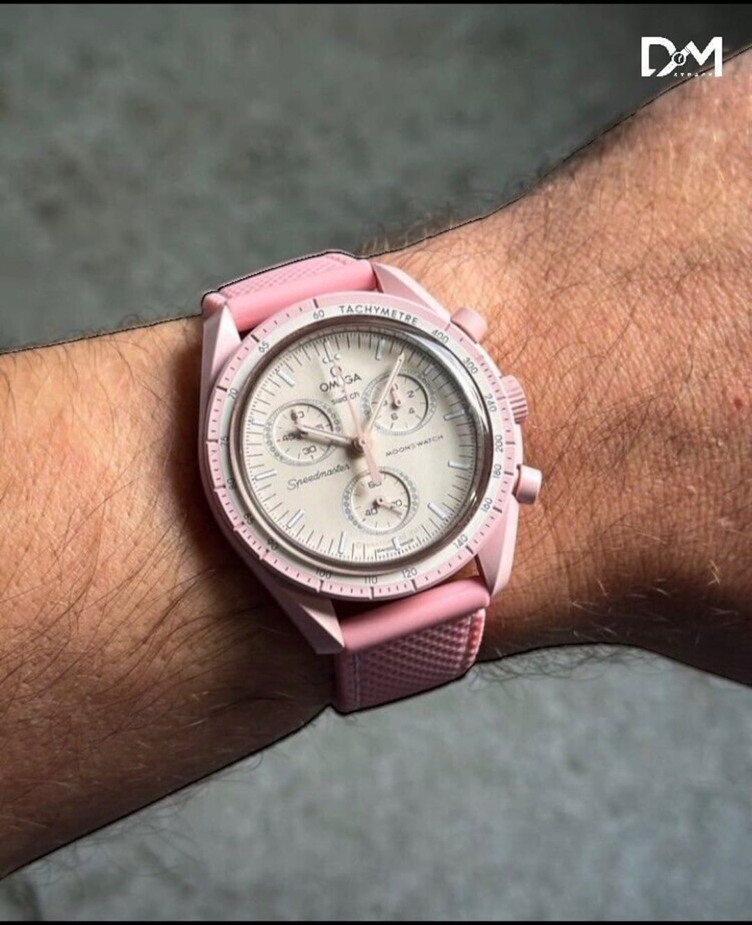 Omega X Swatch Moonswatch Pink Rubber Strap Only Fits Mission to Venus ...