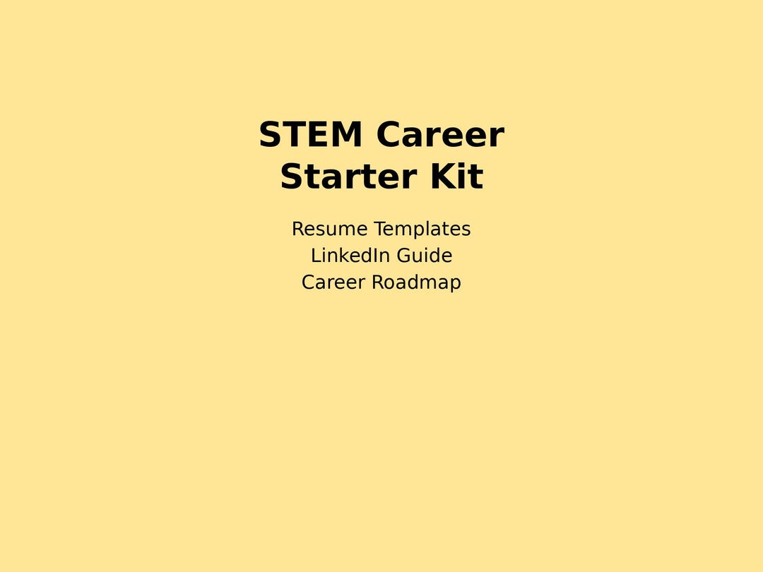 STEM Career Starter Kit Resume Templates | Linkedin Optimization | No ...