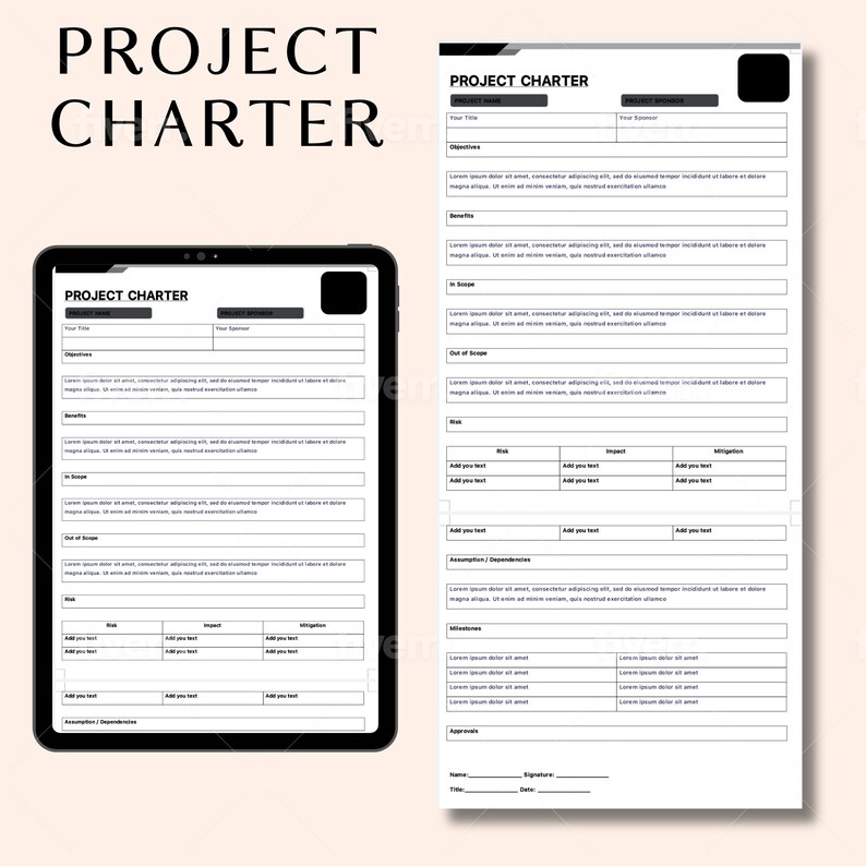 Project Management Templates - Etsy