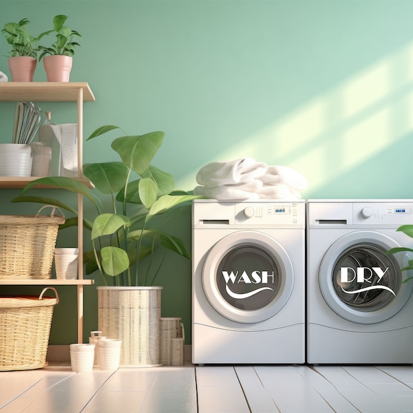 Washer and Dryer Decals - Etsy
