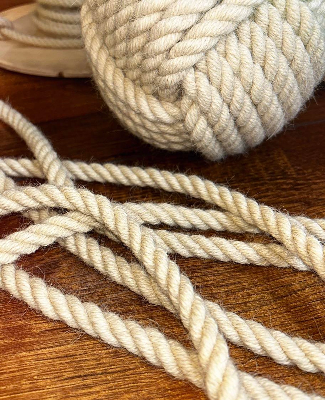 Sutton Natural Rope - 100% British Wool - Etsy UK