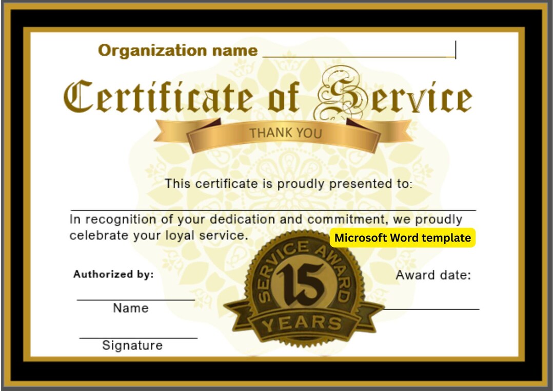 Employee of the Month | Microsoft Word Template | Landscape | With ...