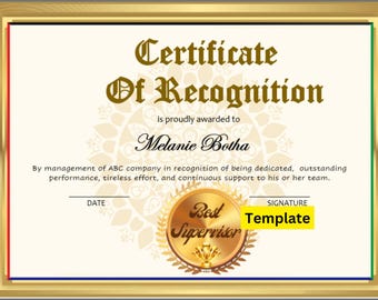 Best Supervisor | Microsoft Word Template | With Customized Ribbon ...