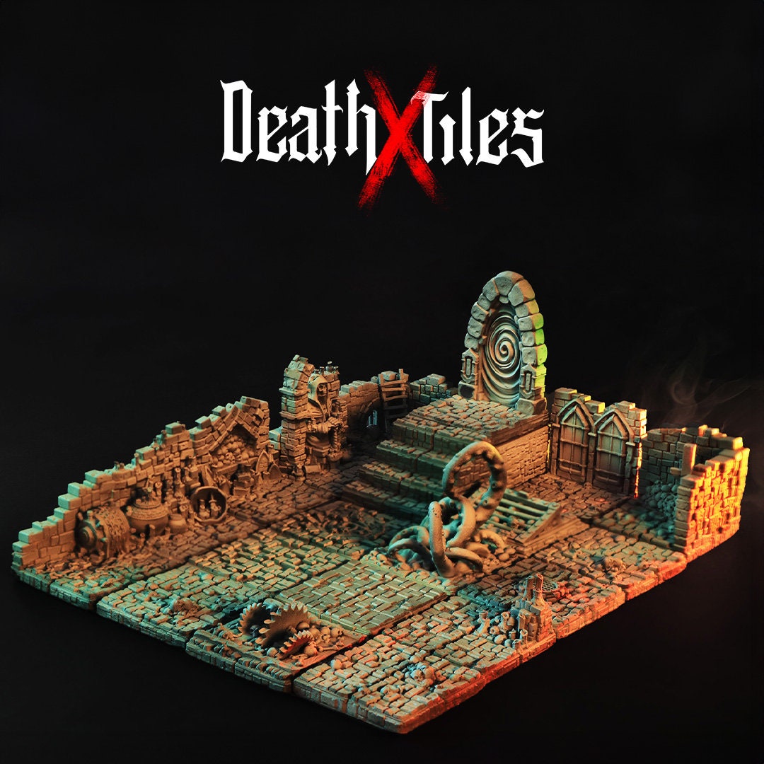 3D Printed Modular Dungeon Tiles, D&D Miniature Terrain - Etsy