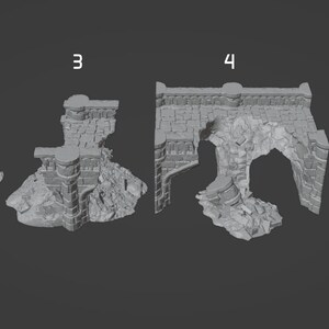 Arkenfel Bridge Ruins 2 Modular Dnd Miniature Terrain for Dungeons and ...