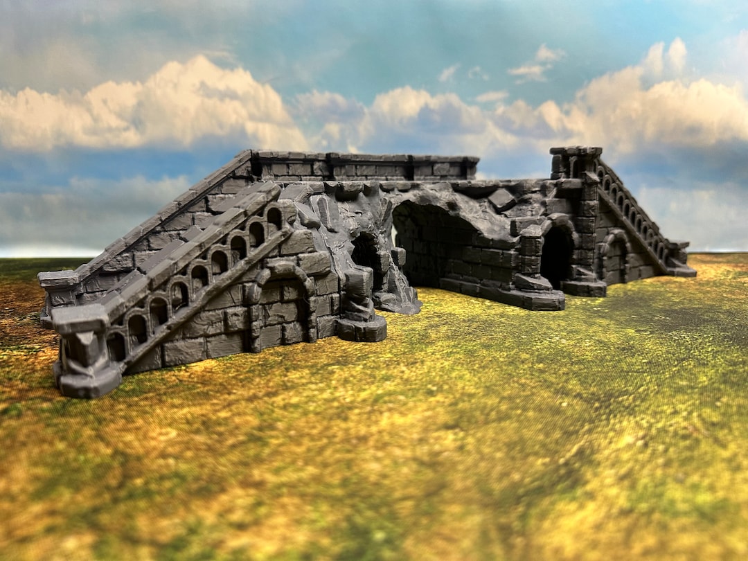 Arkenfel Bridge Ruins, 3D Printed Miniature Terrain - Etsy