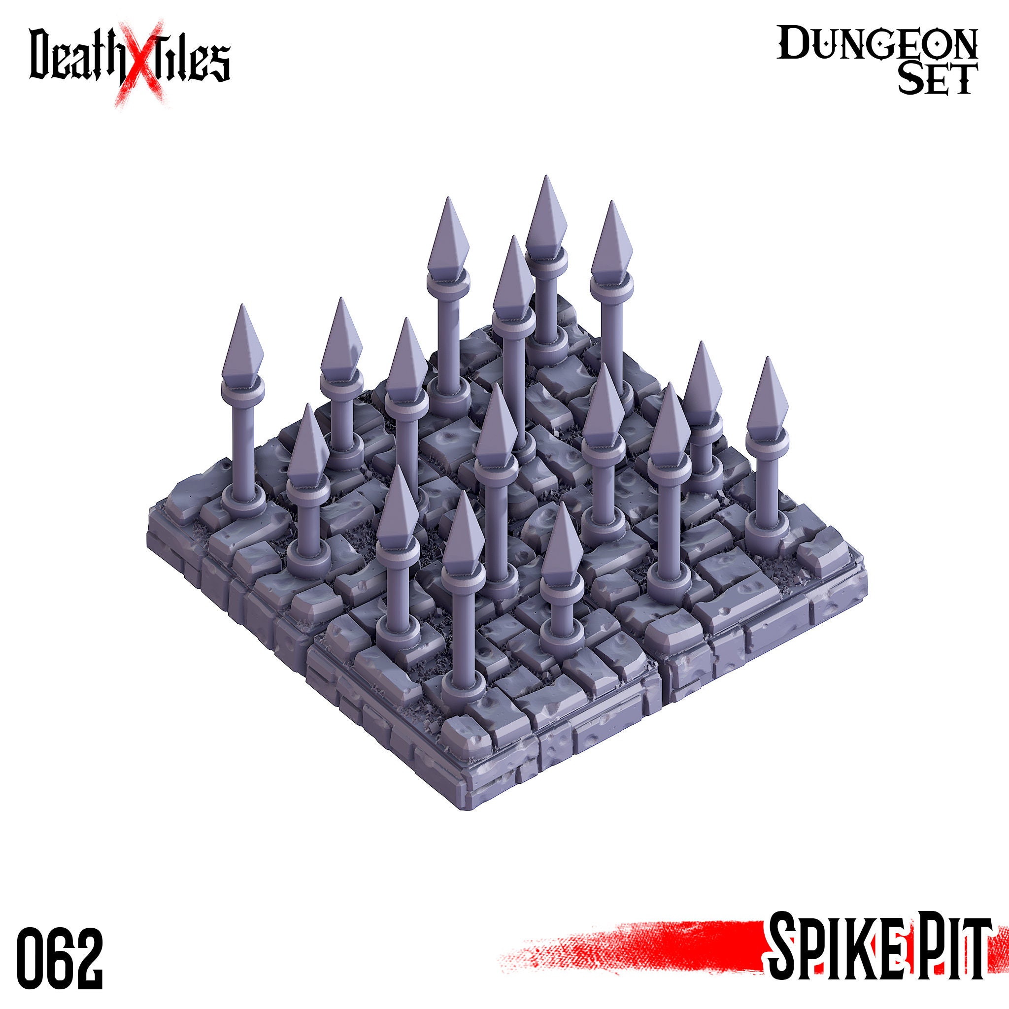 Trap Tiles - Dungeon Tiles, Death X Tiles Dnd Miniature Terrain for ...