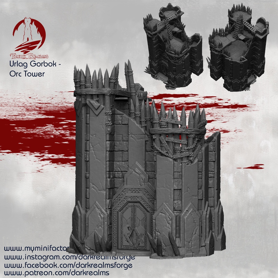 Orc Tower Stronghold by Dark Realms Dnd Miniature Terrain for Dungeons ...