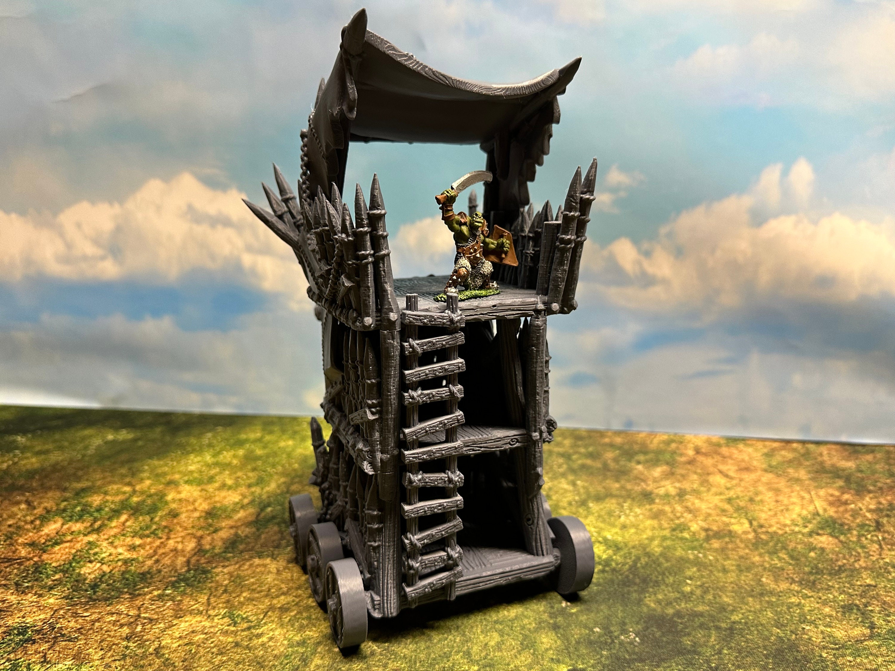Orc Siege Tower, 3D Printed Miniature Terrain, D&D Wargaming - Etsy