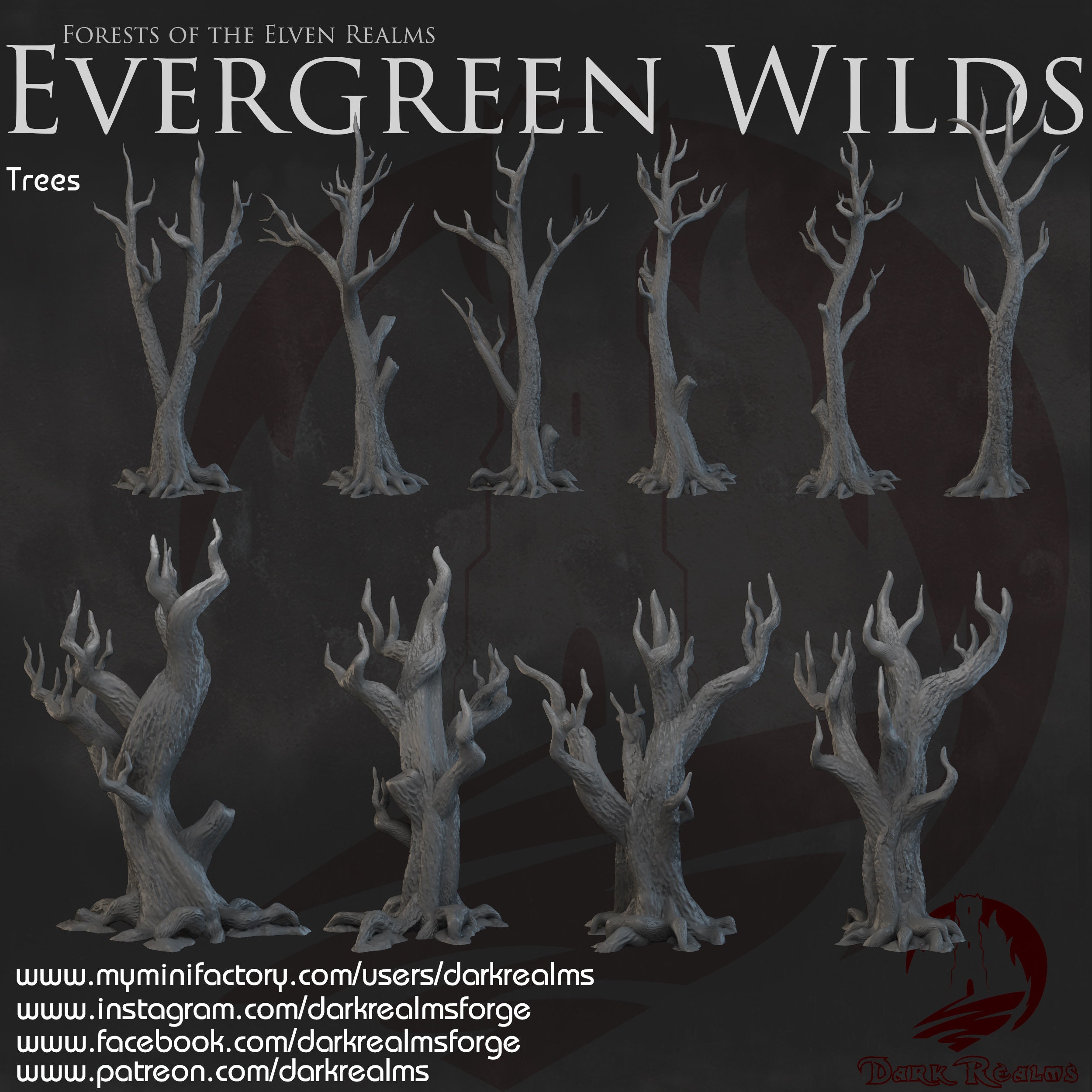 Trees by Dark Realms Dnd Miniature Terrain for Dungeons and Dragons, D ...
