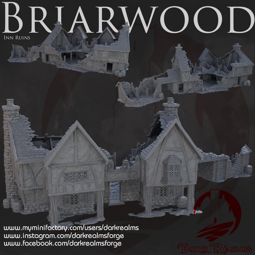 Briarwood Inn Ruins by Dark Realms Dnd Miniature Terrain for Dungeons ...