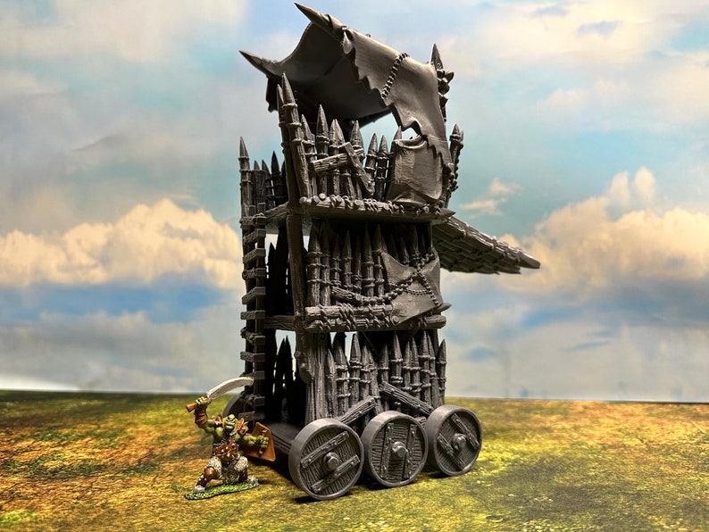 Orc Siege Tower, 3D Printed Miniature Terrain, D&D Wargaming - Etsy