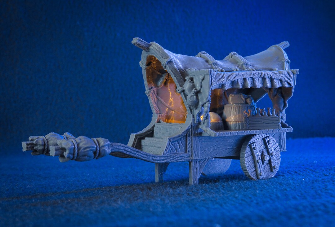 City of Tarok Merchant Cart Miniature – 28mm/32mm Dnd Terrain - Etsy