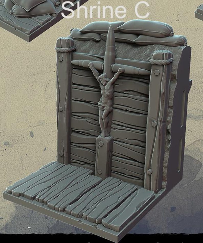Trench Shrines - Trench Crusade Miniature, No Man's Land Terrain for ...