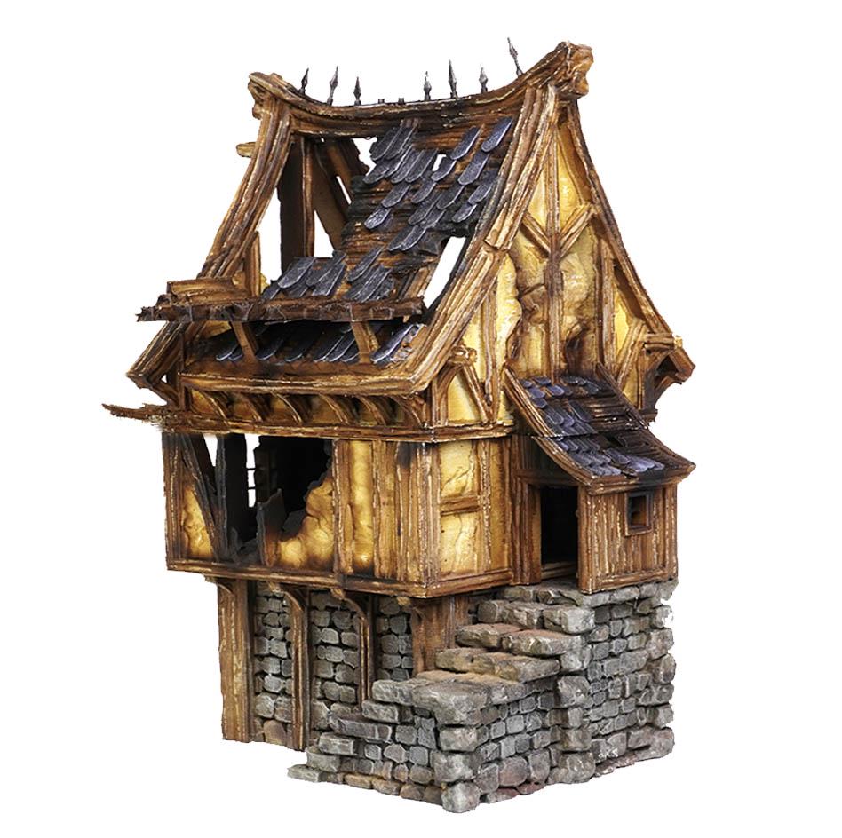 Ruined Medieval House F by My Dungeon Games Dnd Miniature Terrain for ...