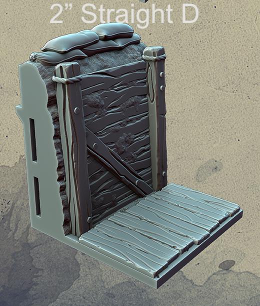 Trench Tiles 2" Straights Trench Crusade Miniature, No Man's Land ...