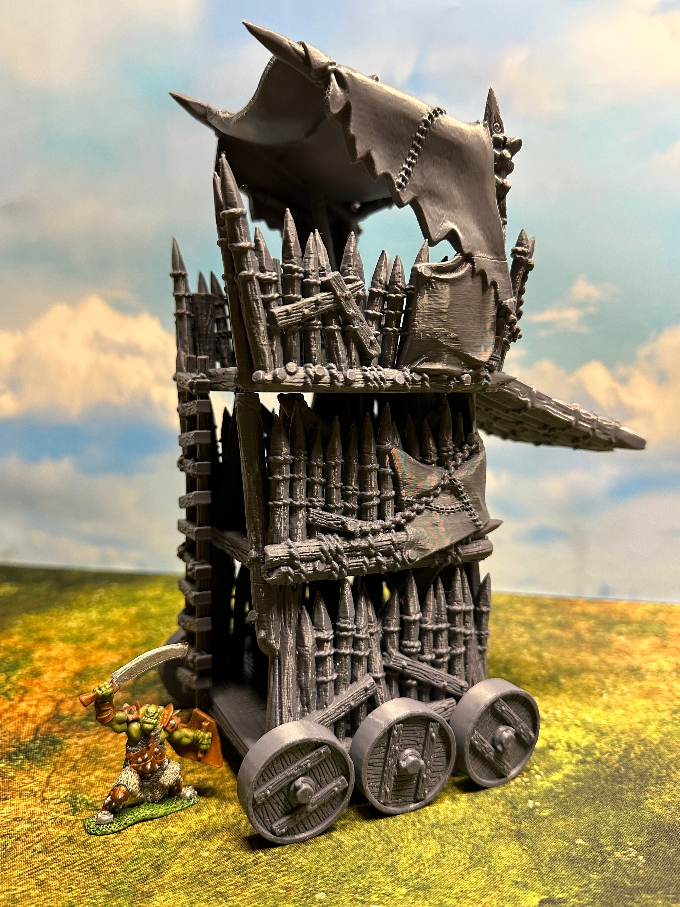 Orc Siege Tower, 3D Printed Miniature Terrain, D&D Wargaming - Etsy