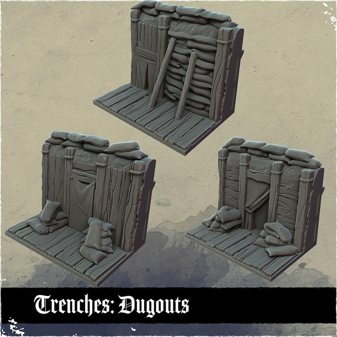 Trench Dugouts - Trench Crusade Miniature, No Man's Land Terrain for ...