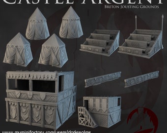 Castle Gate and Walls by Dark Realms Dnd Miniature Terrain for Dungeons ...