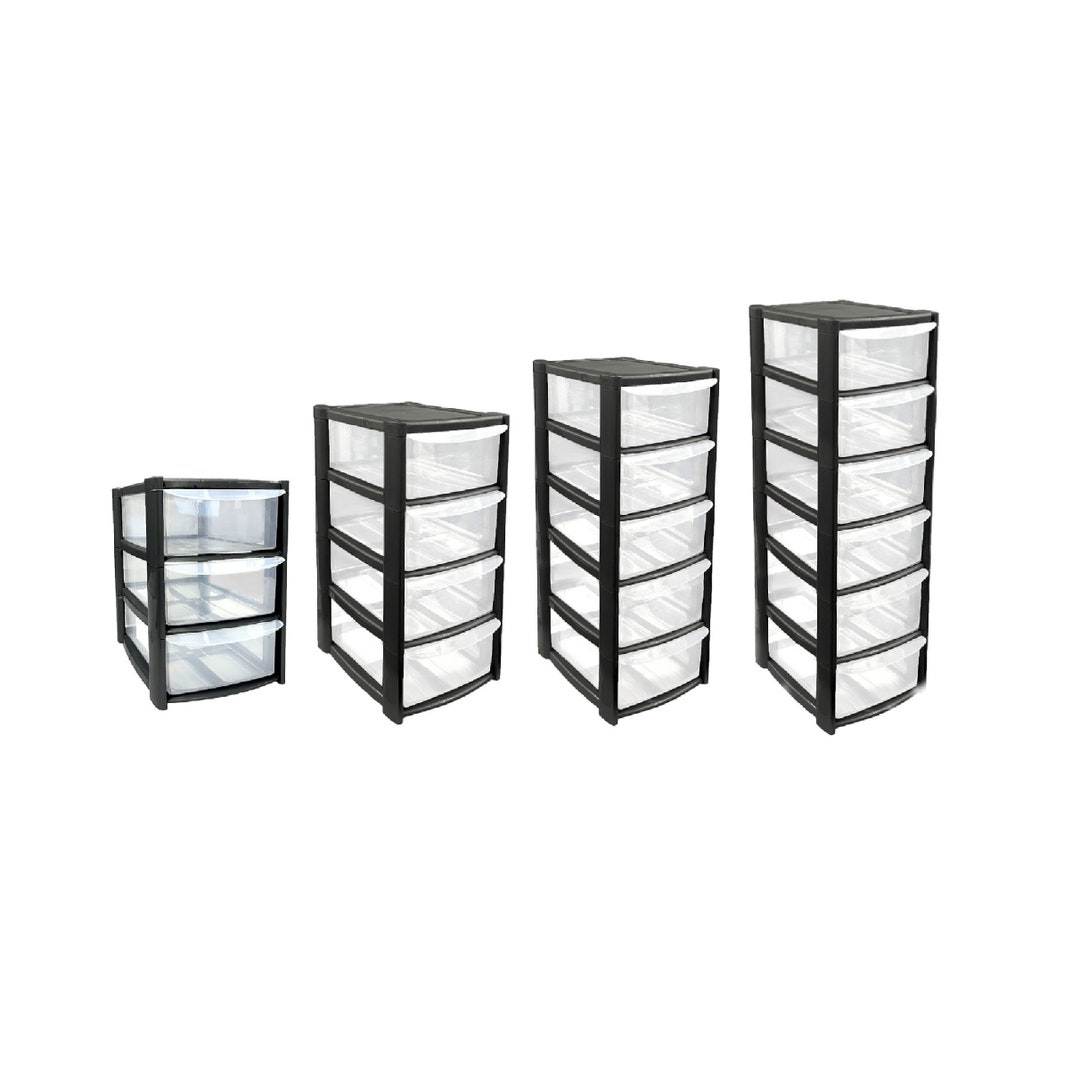 Mini Drawers Storage Tower Unit – Black - Etsy UK