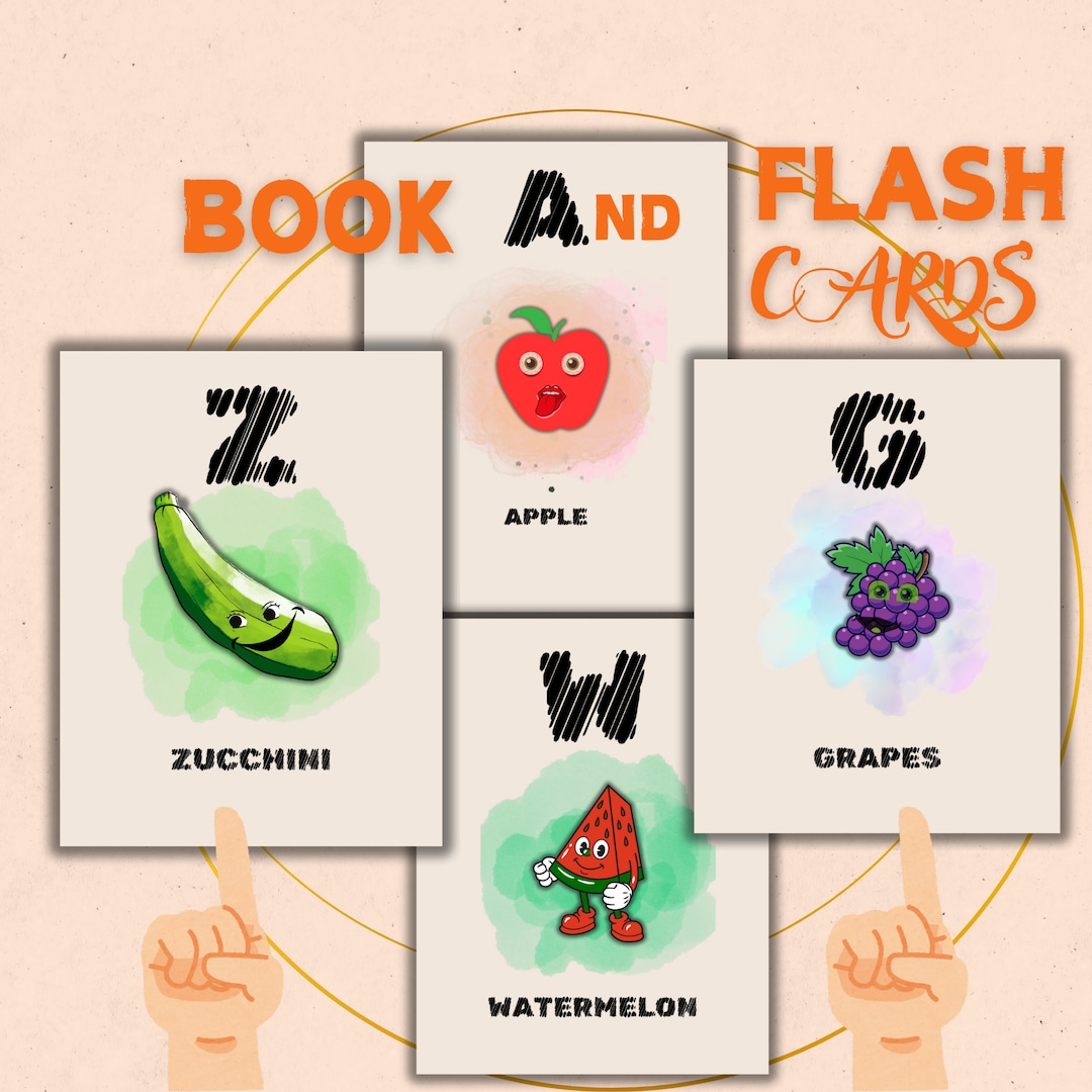 Printable Alphabet Flash Cards ,fruit & Vegetable Activities,preschool ...