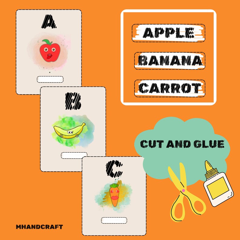 Printable Alphabet Flash Cards ,fruit & Vegetable Activities,preschool ...