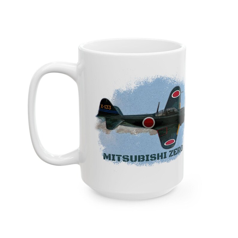 Mitsubishi A6M Zero Fighter Mug (large - 15oz) | WWII Japanese Plane ...