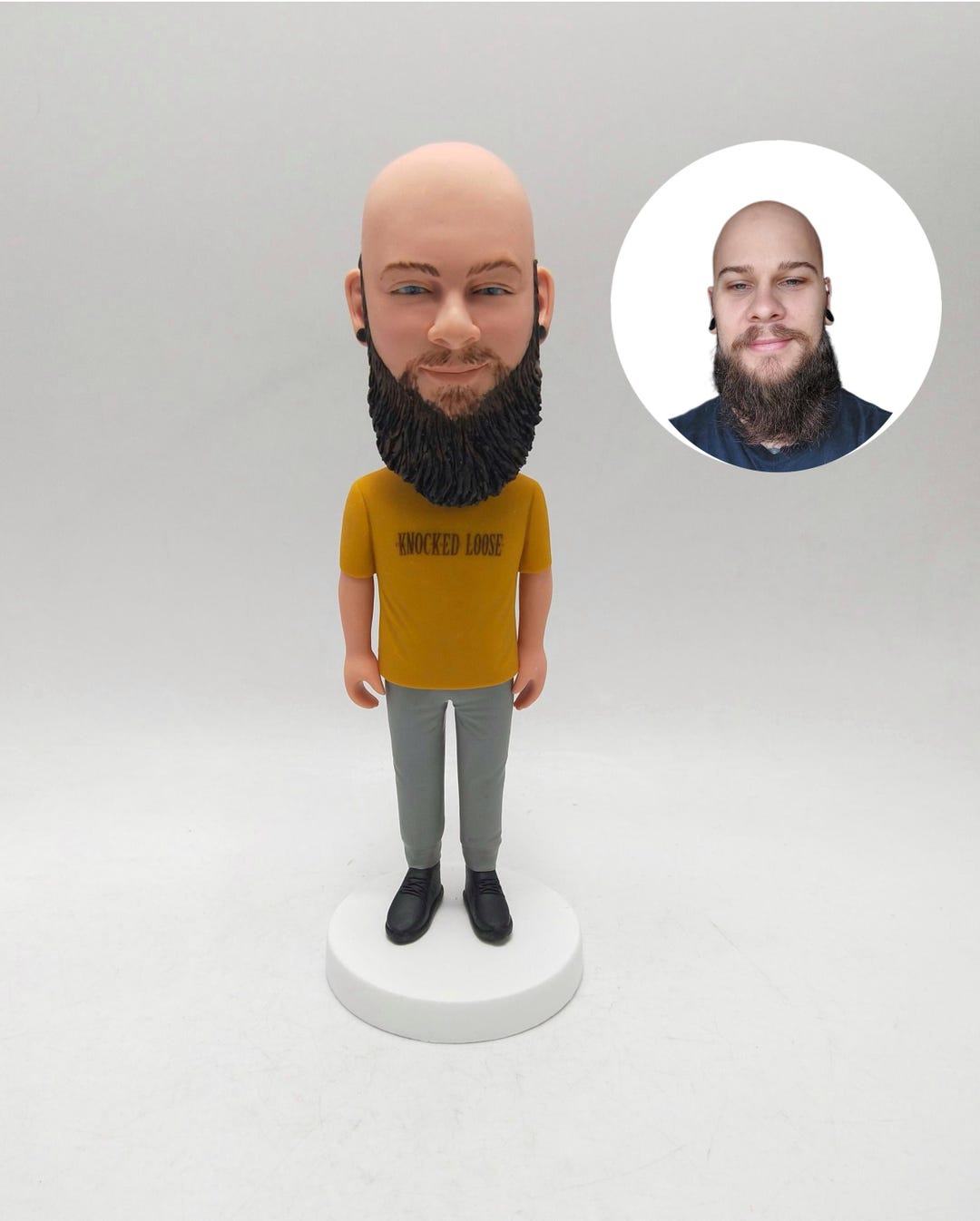 Custom Bearded Man Bobblehead – Personalized Gift for Dad, Husband or ...