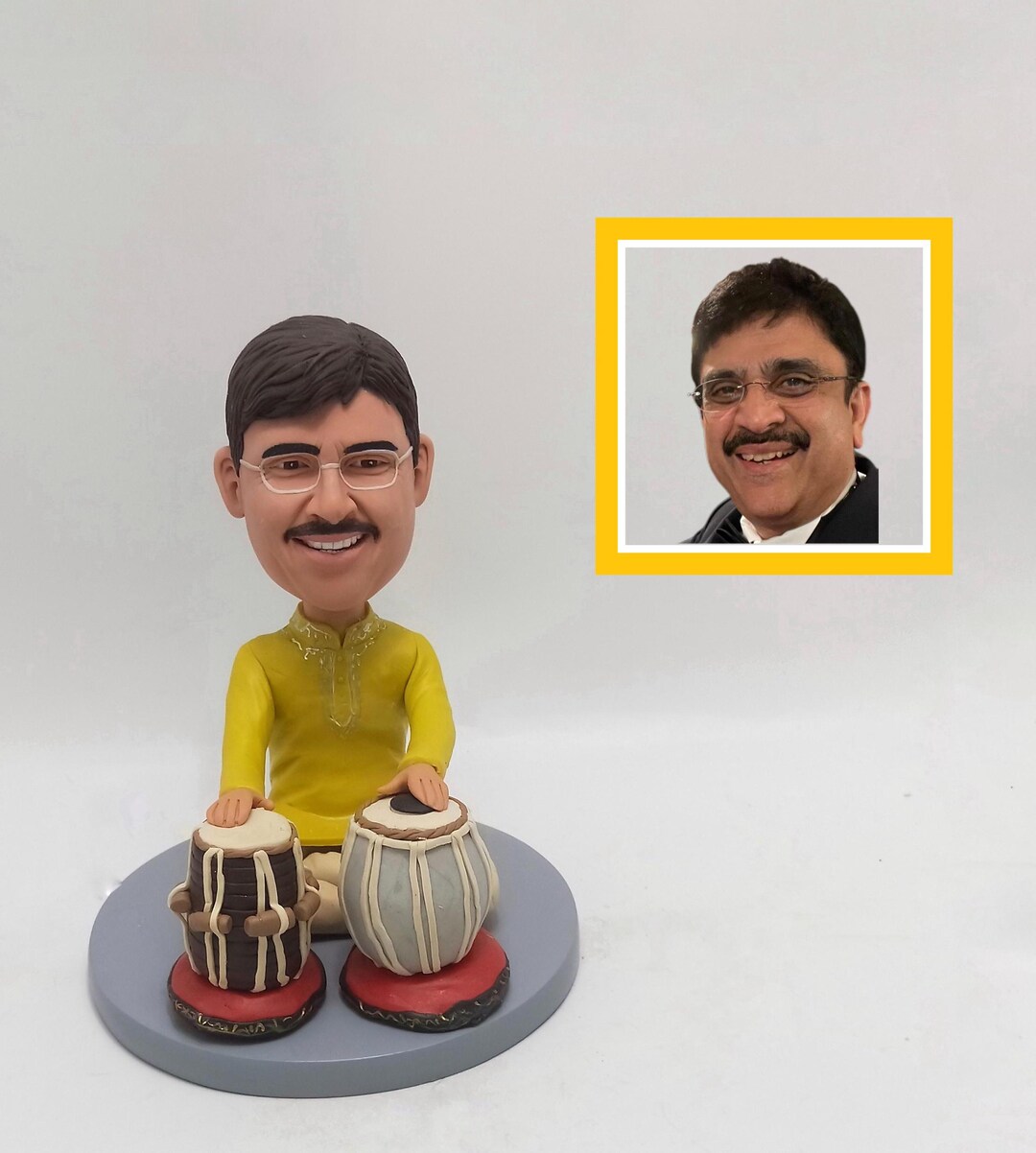 Custom Indian Tabla Player Bobblehead Personalized Musician Figurine ...