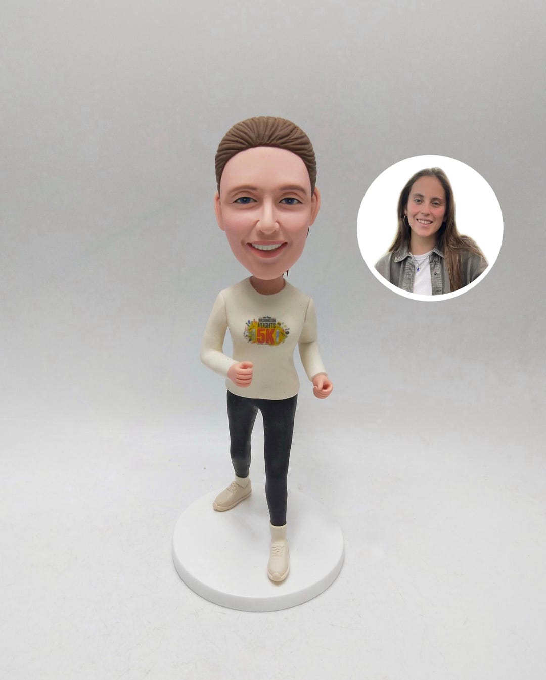 Custom Female Runner Bobblehead Personalized Jogging Figurine Designed ...