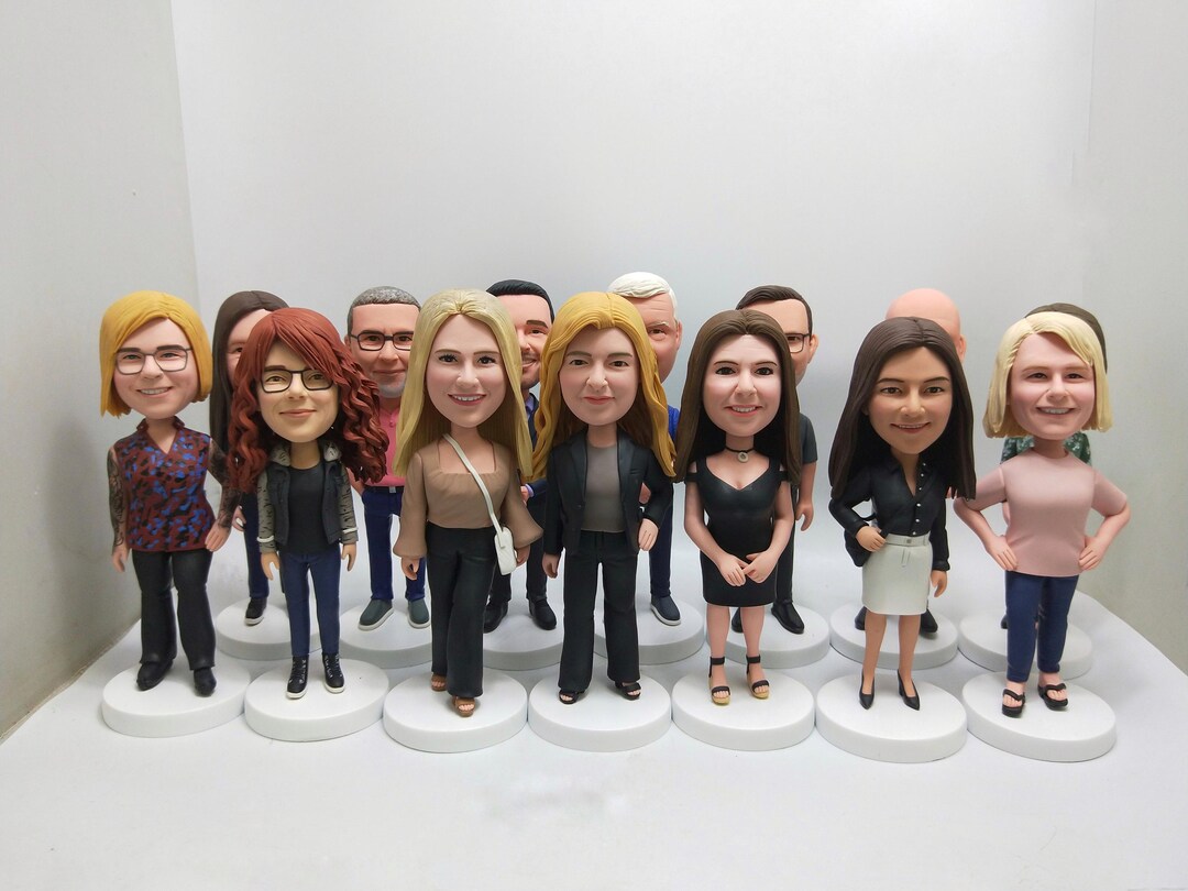 Personalized Qroup Bobbleheads , Custom Fun Christmas Company Gifts ...