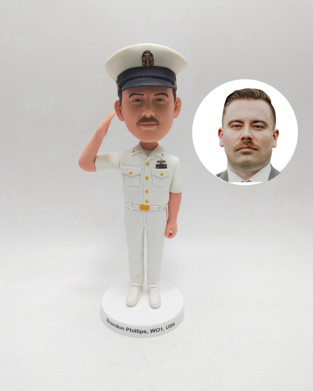 Custom Military Bobblehead in Navy Uniform – Personalized Gift for ...