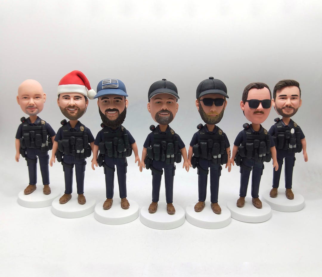 Custom Police Team Bobblehead Set for Christmas Appreciation and Law ...