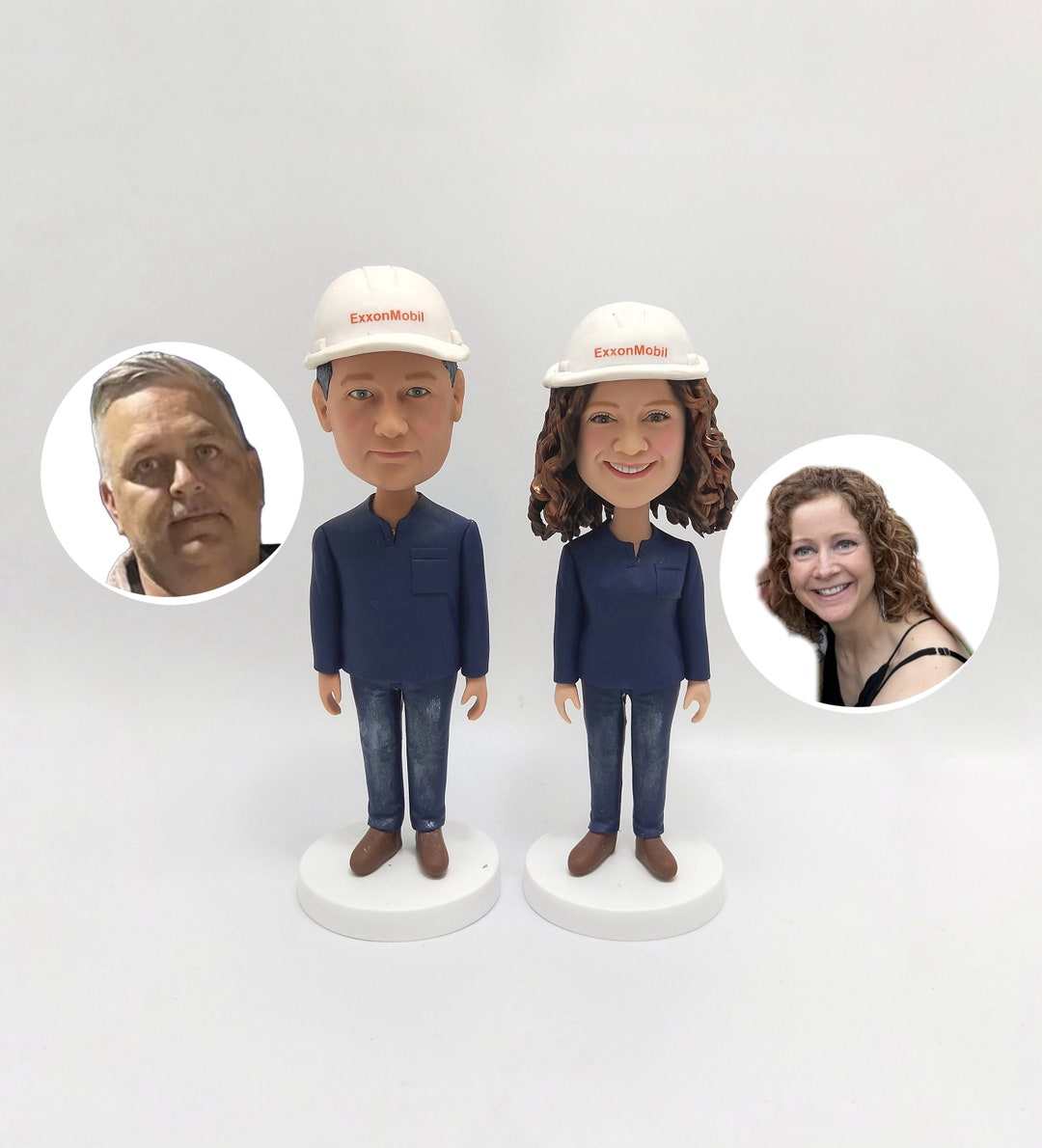 Custom Engineer Couple Bobblehead Personalized Worksite Figurines in ...