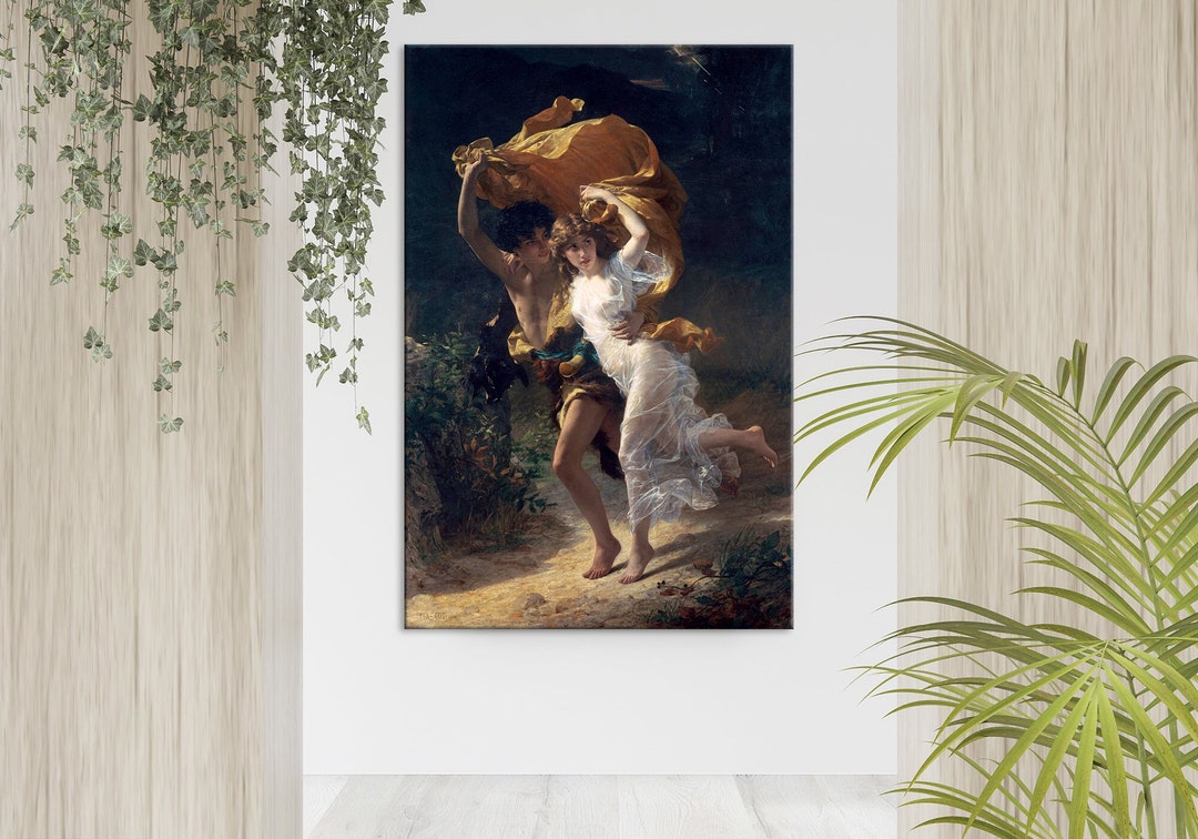 The Storm 1880 Pierre Auguste Cot Canvas Wall Art Reproduction Fine Art ...