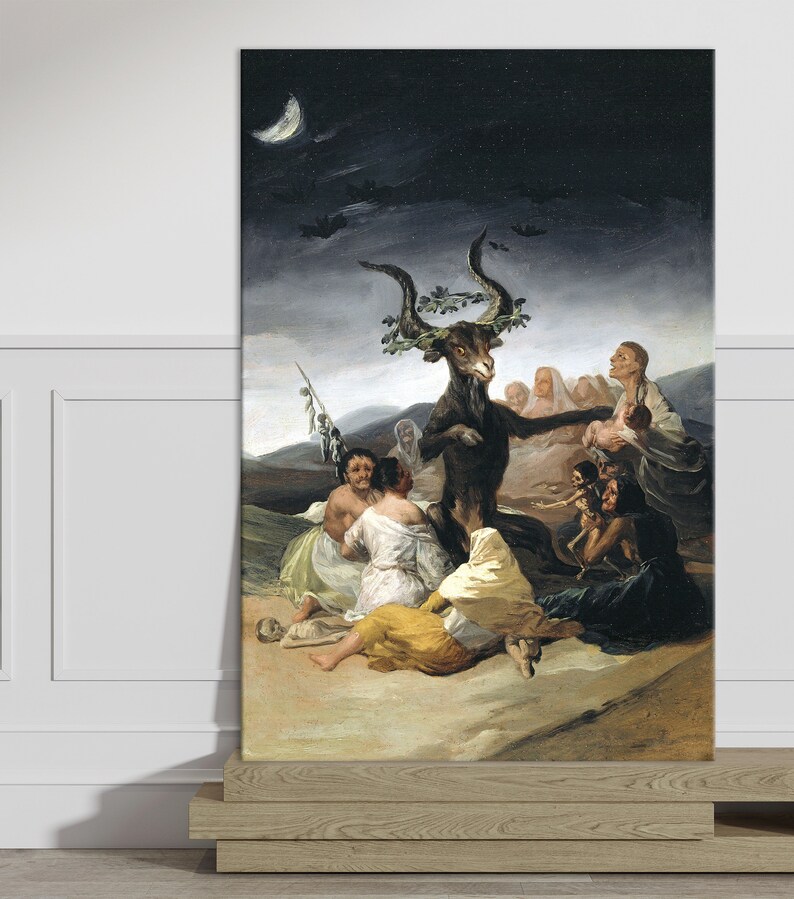 Witches' Sabbath 1798 Francisco De Goya Canvas Wall Art Reproduction ...