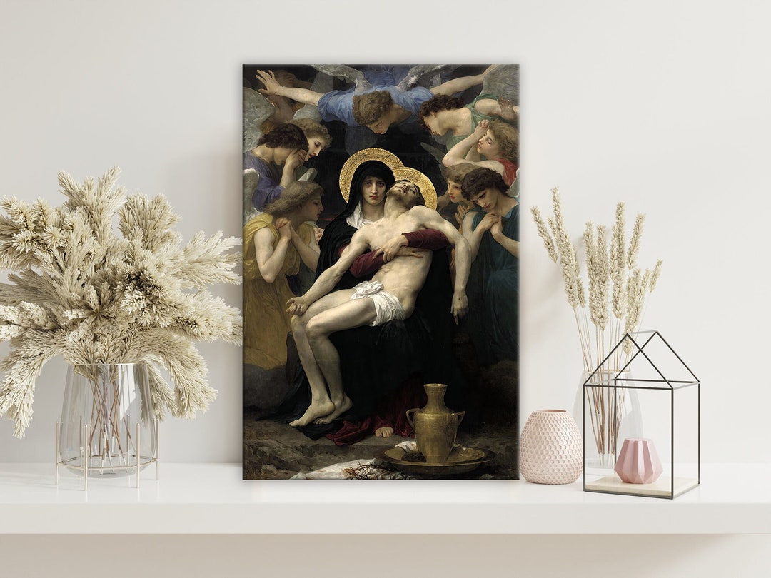 Pieta 1876 William-adolphe Bouguereau Canvas Wall Art Reproduction Fine Art Print Home Office ...