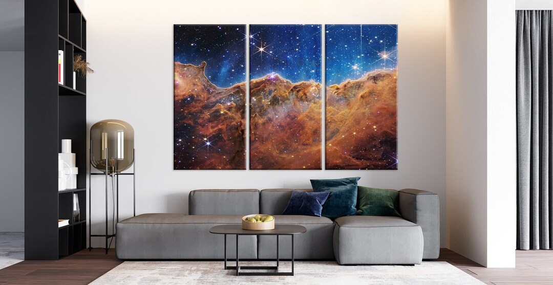 Cosmic Nebula Canvas Wall Art – Deep Space Galaxy Print From James Webb ...