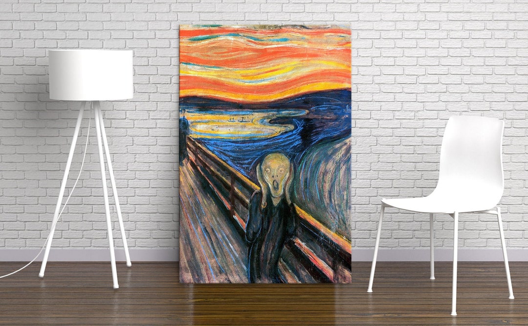 The Scream by Edvard Munch Canvas Print – Expressionist Horror Art ...